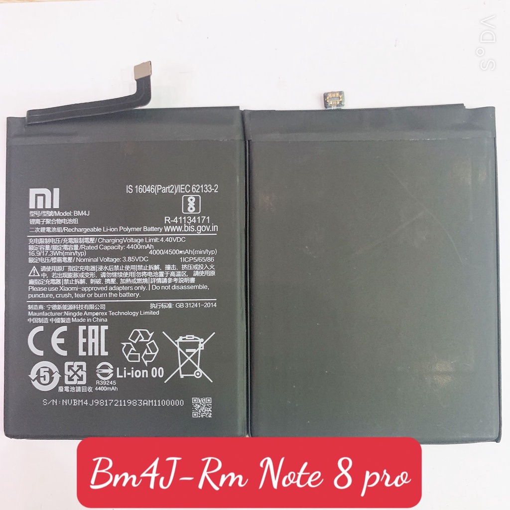 PIN XIAOMI REDMI NOTE 8 PRO / BM4J,DUNG LƯỢNG 4400MAH | Shopee Việt Nam