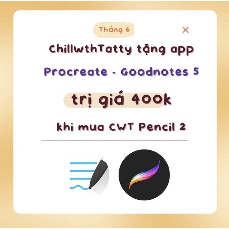 [QUÀ TẶNG KHÔNG BÁN] Bộ ứng dụng Goodnote, Procreate + Bộ quà tặng ...