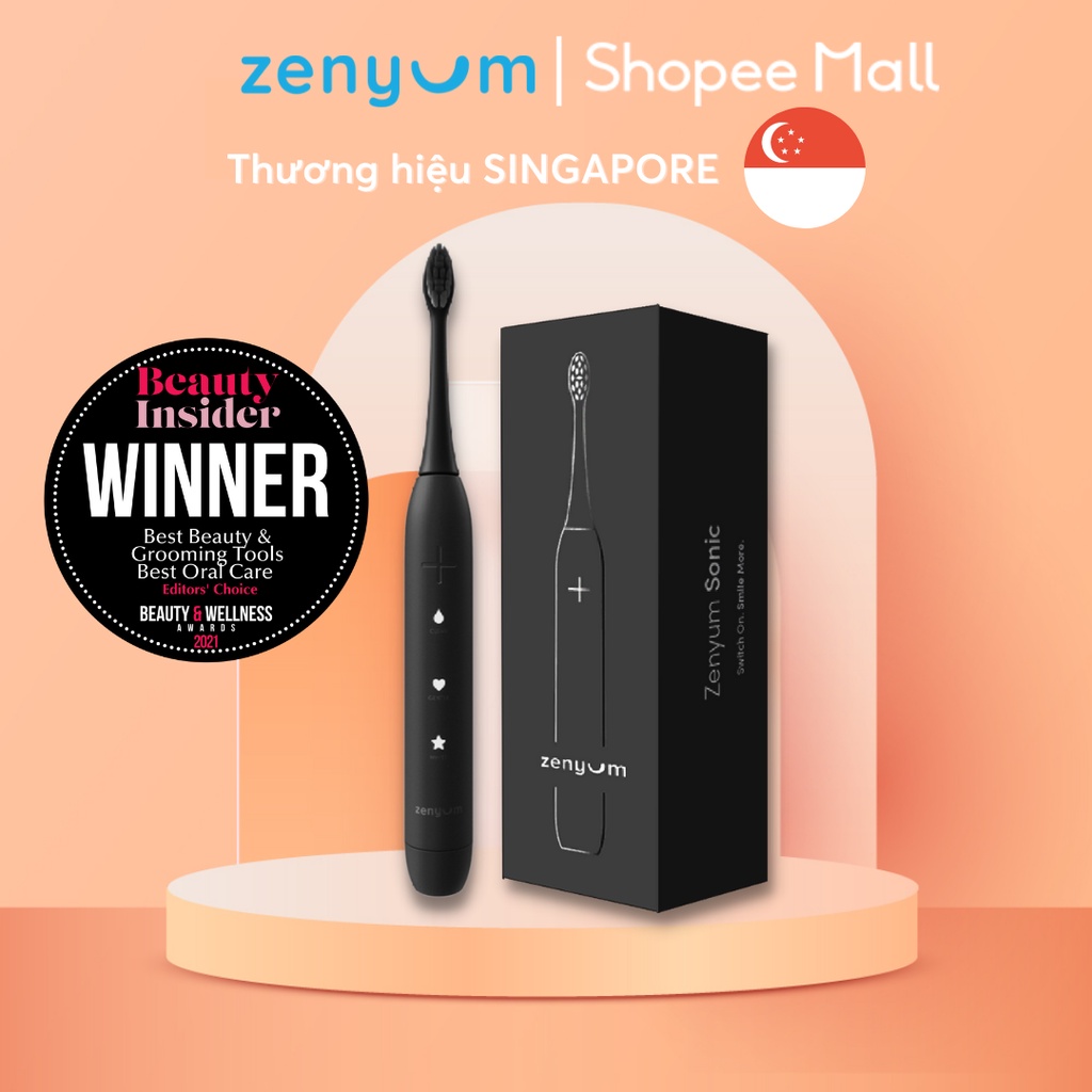 Bàn Chải Điện Zenyum Sonic Màu Đen Matte - Công Nghệ Singapore | Shopee ...
