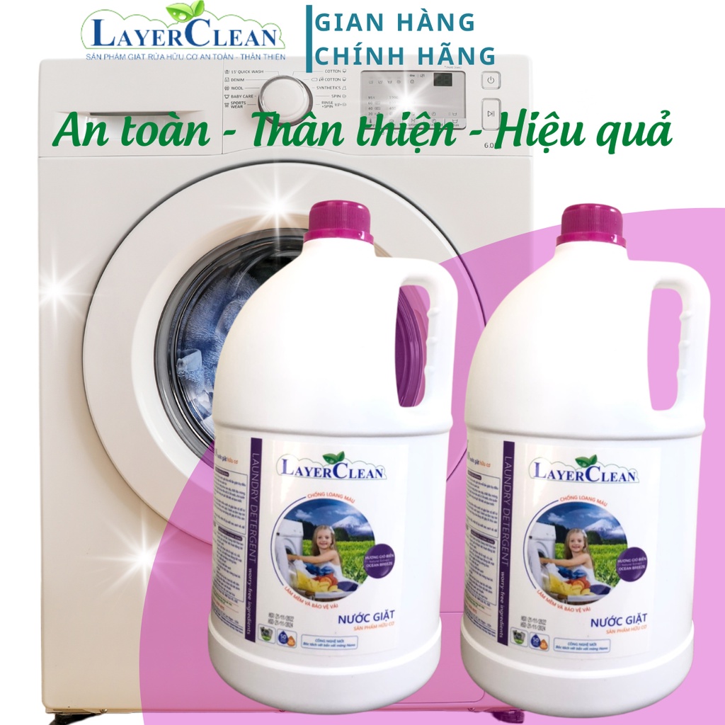 Nước giặt hữu cơ hương gió biển Layer clean can 5L | Shopee Việt Nam