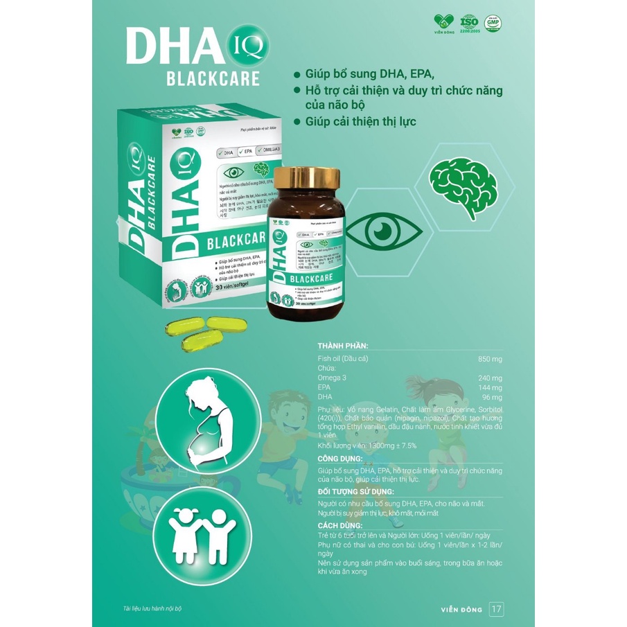 BỔ NÃO - VIÊN UỐNG DHA IQ BLACKCARE - Bổ sung DHA, EPA cho bà bầu và ...