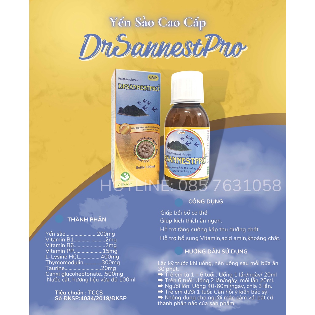 YẾN SÀO CAO CẤP DR SANNEST PRO ( 100ML) | Shopee Việt Nam