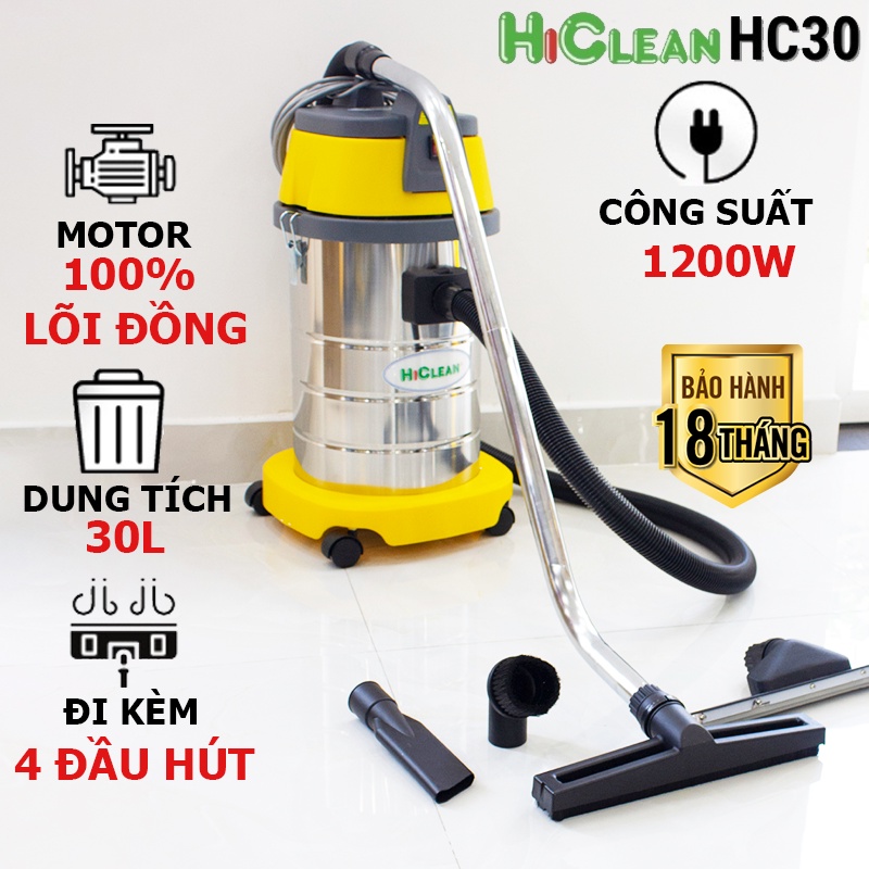 [Hỏa Tốc] Máy hút bụi công nghiệp Hiclean HC30 - 30 lít - Hút khô và ...