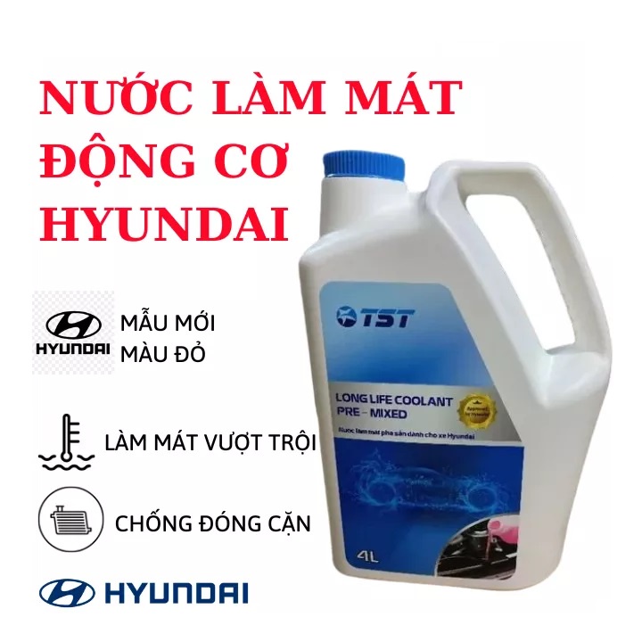 [HCM] [NƯỚC LÀM MÁT CHÍNH HÃNG] HYUNDAI LONG LIFE COOLANT PRE MIXED 4L ...