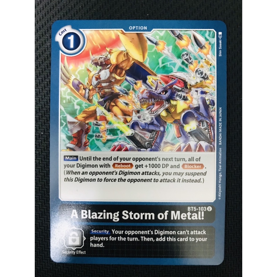Thẻ bài Digimon BT5-103 - A Blazing Storm of Metal! - Option - Uncommon | Shopee Việt Nam