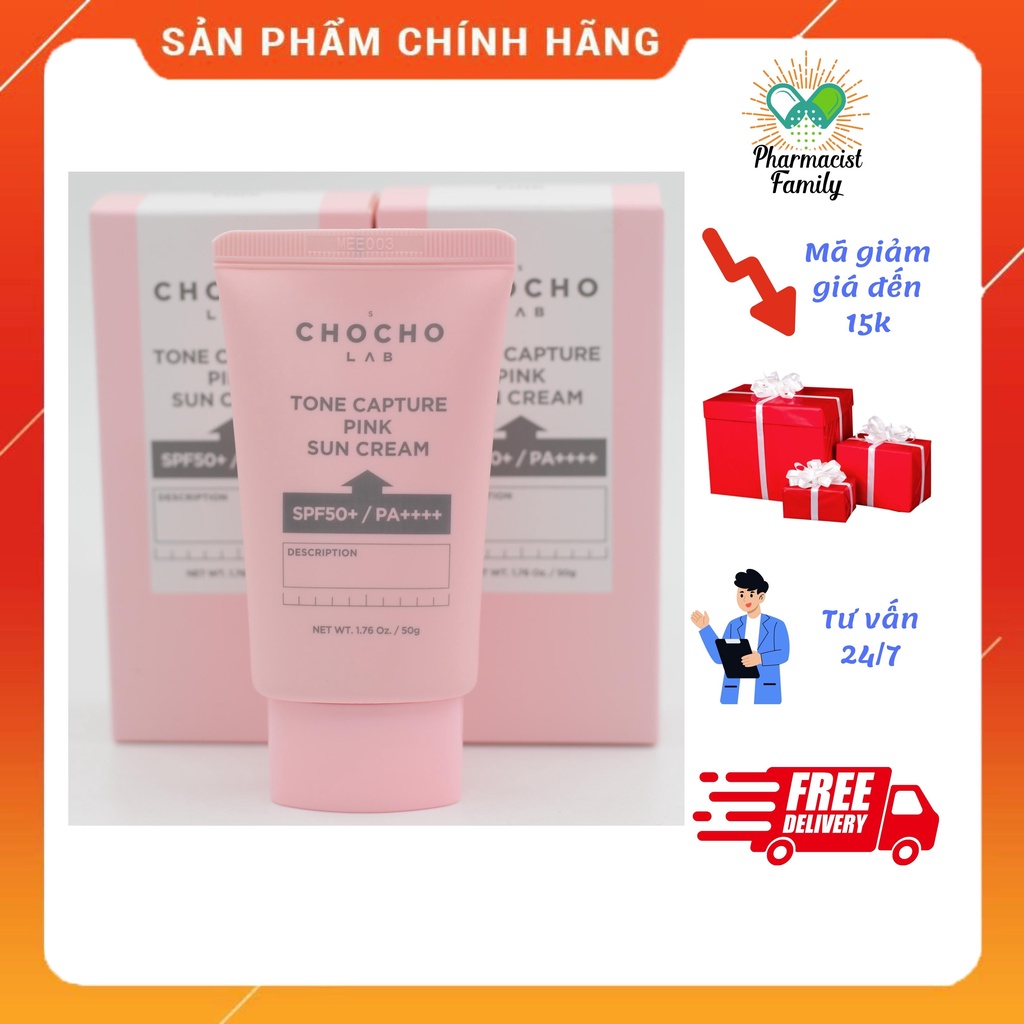[Hàn Quốc] Kem Chống Nắng Nâng Tone Hàn Quốc Chocho's Lab Tone Capture Pink Sun Cream SPF50+/PA ...