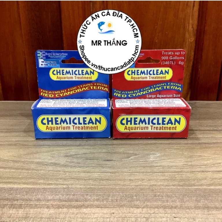Chemi Clean Aquarium Treatment (seal hộp 2gram/6gram): Loại bỏ Tảo đỏ ...