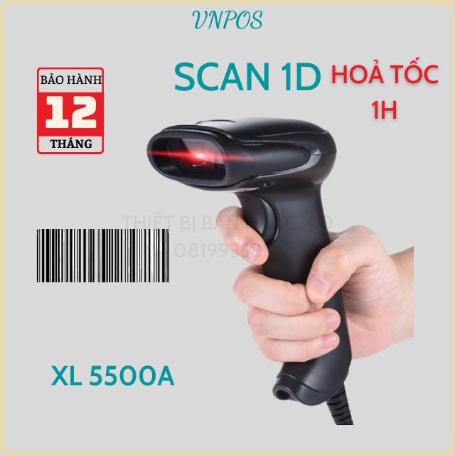 Máy quét mã vạch cầm tay XL6500A - Súng scan mã Barcode 1D dùng trong ...
