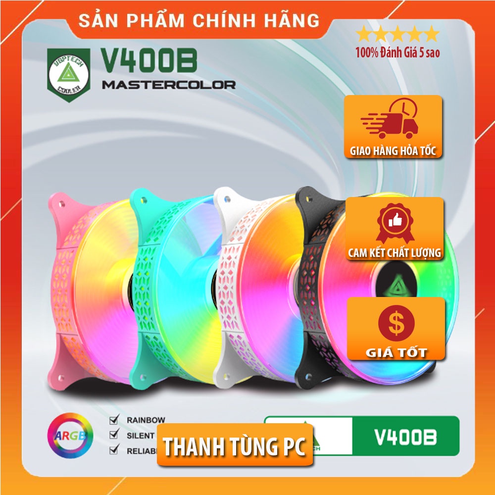 Quạt Tản Nhiệt Fan Case máy vi tính VSP LED RGB V400B | Shopee Việt Nam