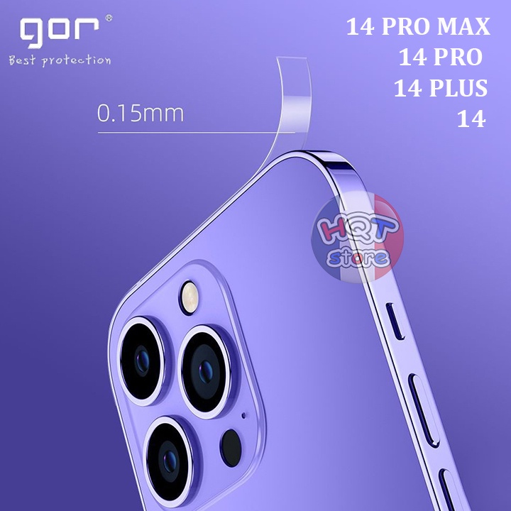 Dán full viền trong suốt chống trầy GOR cho IP 14 Pro Max / 14 Pro / 14 ...