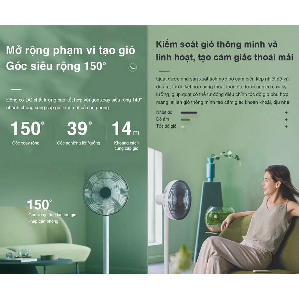 Quạt đứng thông minh Dream Maker Plus Feel Bản Quốc Tế(Pin 2800mah ...