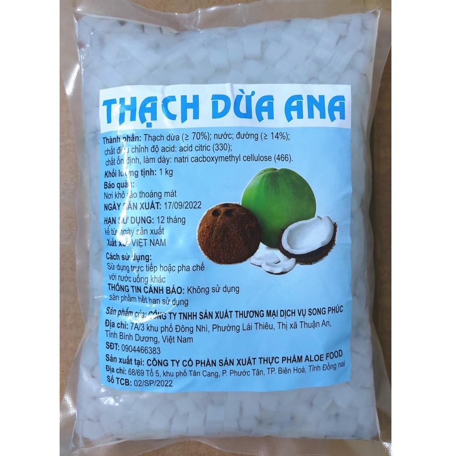 THẠCH DỪA hạt nhỏ Ana - bịch 1kg (tỷ lệ cái chiếm hơn 70%) | Shopee Việt Nam