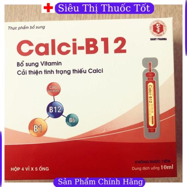 Calci B12 hộp 20 ống 10ml - Bổ sung vitamin - Cải thiện tình trạng thiếu calci f | Shopee Việt Nam