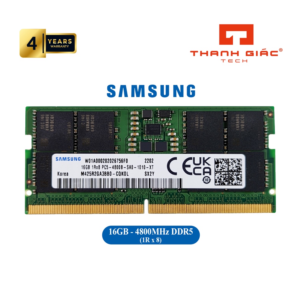RAM Laptop Samsung 8GB 16GB 32GB Bus 4800 DDR5 - Bảo Hành 3 Năm ...