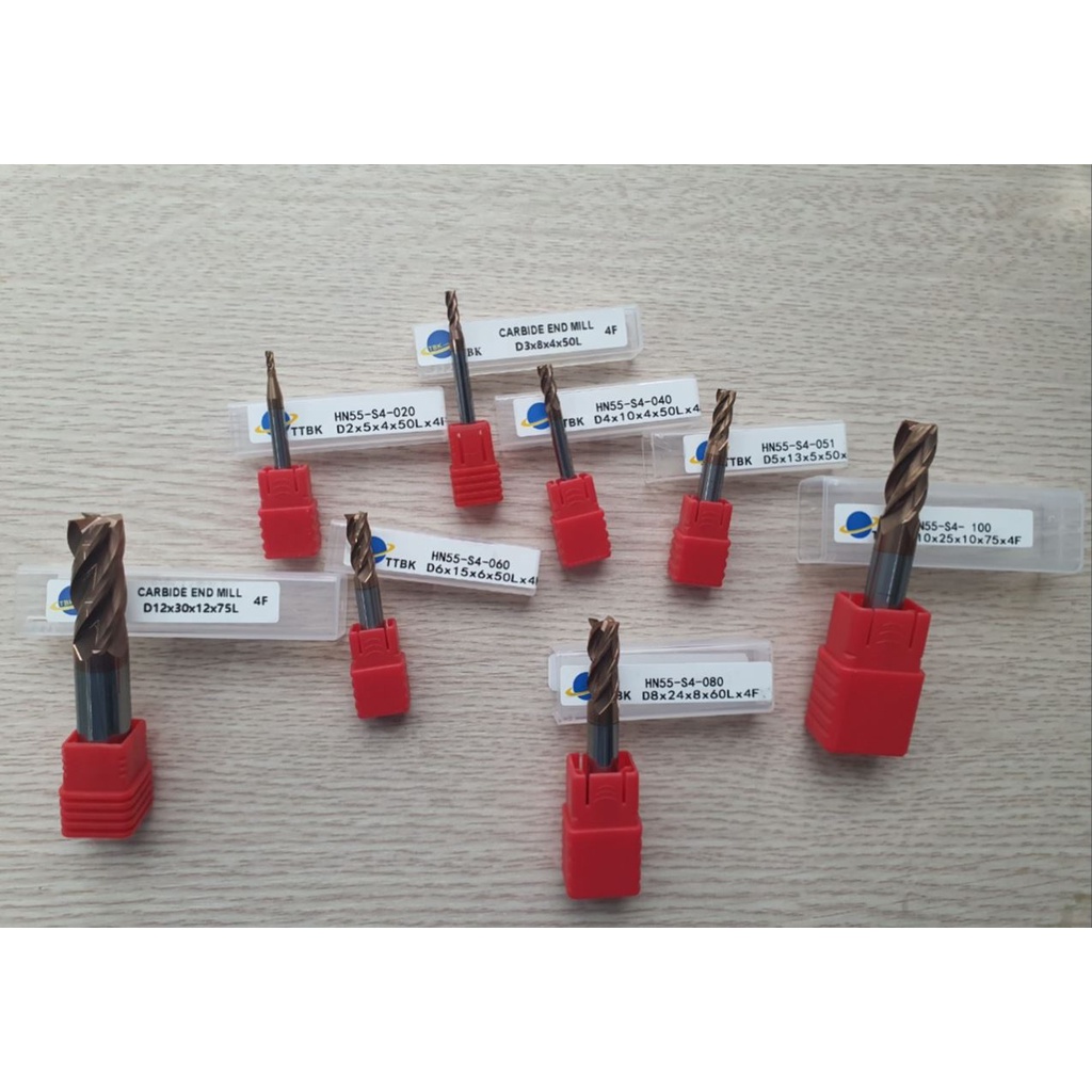 [D2-D10 ]DAO PHAY TRỤ FLAT độ cứng 55 HRC - Dùng cho gia công trên thép ...