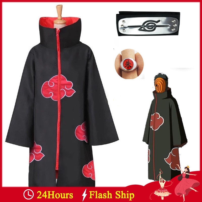 Áo Choàng Hóa Trang Nhân Vật Uchiha Tobi Obito Akatsuki | Shopee Việt Nam