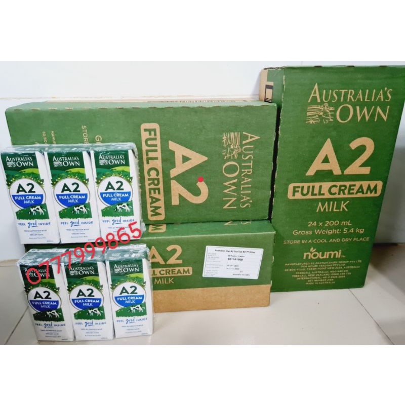 Sữa tươi A2 Australia's Own Full Cream 200ml nhập khẩu date9/23 ( hỏa tốc 2h) | Shopee Việt Nam