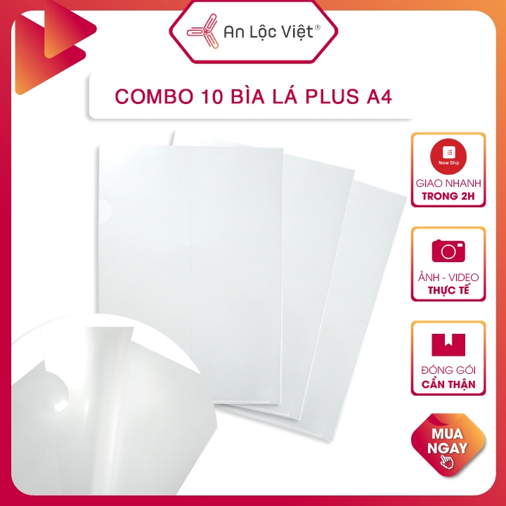[COMBO 10] Bìa File lá - File nhựa PLUS nhiều kích cỡ từ A4 - F4 ...