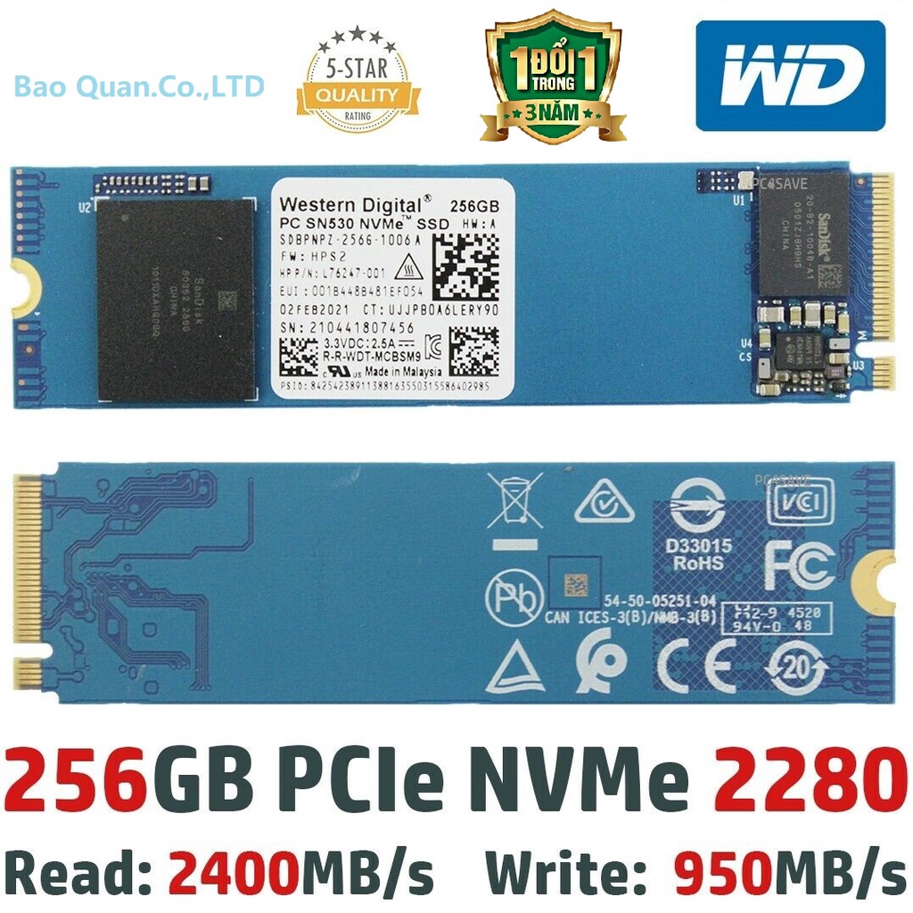 Ổ cứng SSD WD SN530 256GB - New bóc máy | Shopee Việt Nam