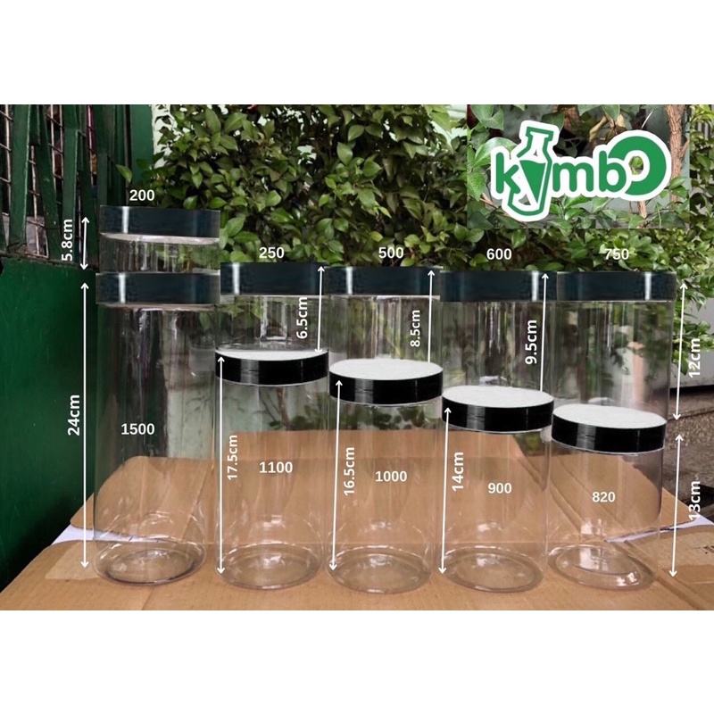 Hủ nhựa pet nắp nhựa đen giá đã kèm seal dán hoặc lót chống tràn 200ml 250ml 500ml 600ml 750ml ...