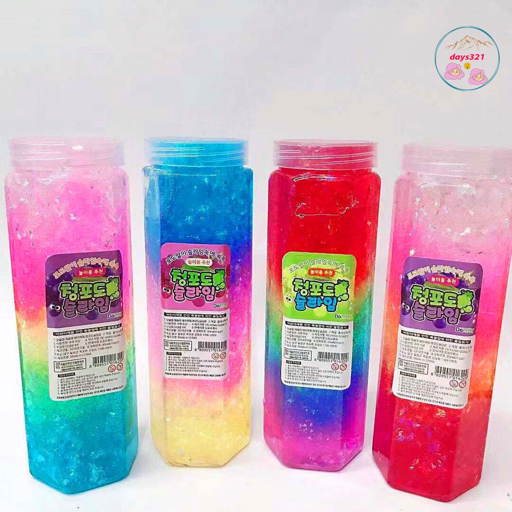 Slime kim tuyến giấy cầu vồng 4 màu galaxy chai to 420ML cực đẹp Đồ ...