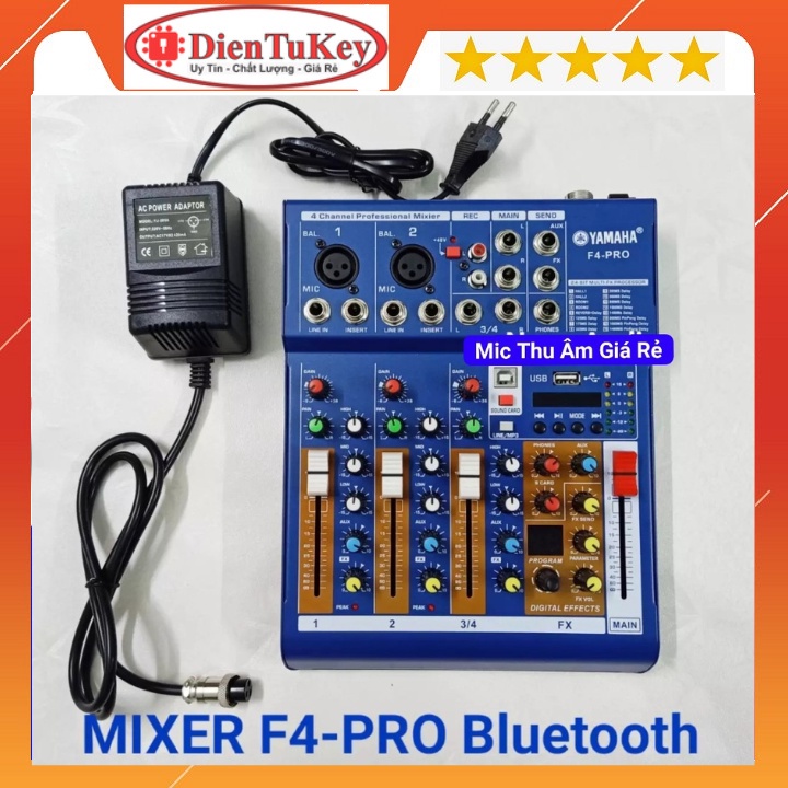 Bộ Chộn Âm Thanh Mixer F4 Pro Phiên Bản Mới Nhất Âm Thanh Cực Chất ...