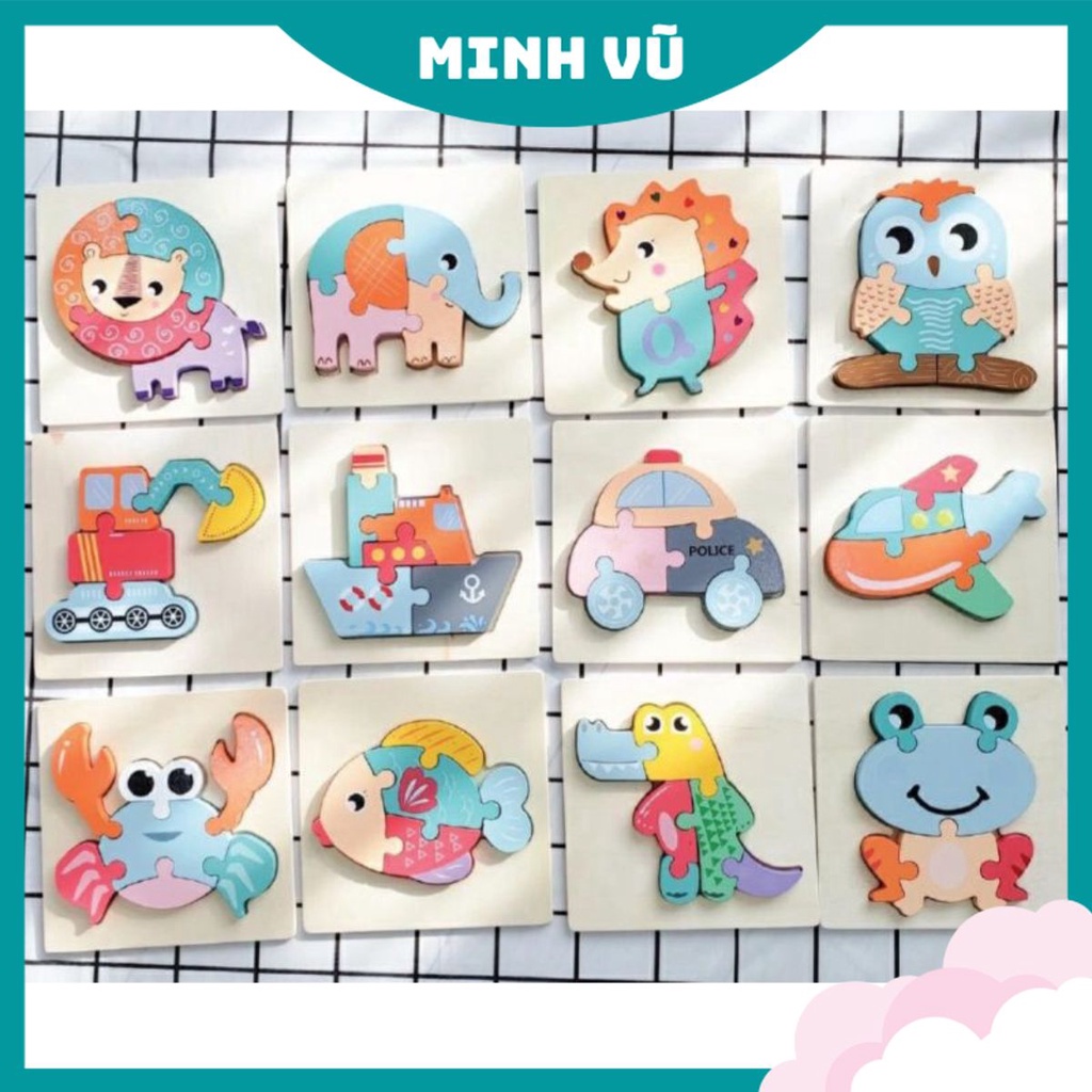 Đồ Chơi Ghép Hình Gỗ Nổi 3D, Tranh Ghép Hình Cho Bé Tập Tư Duy Ghép ...