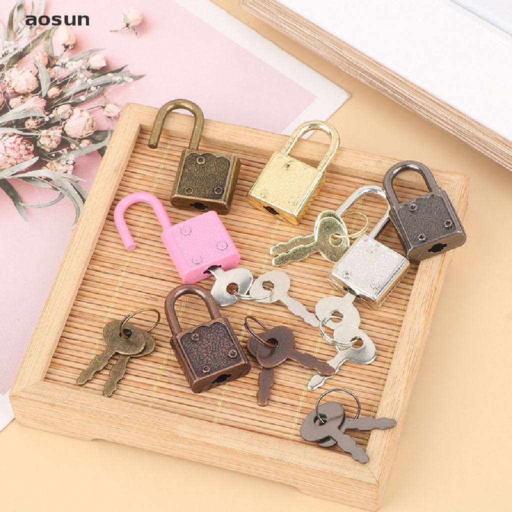 Aosun 1 Set Ổ Khóa Hành Lý Hình Chữ Nhật Kèm Chìa Khóa Cho Nhật Ký Sách ...