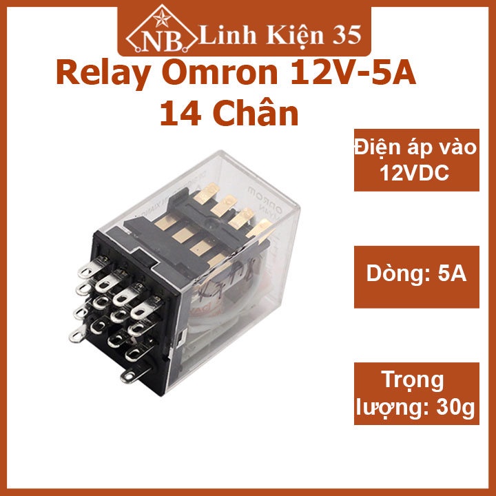 Relay Omron 12V-5A 14 Chân, relay trung gian | Shopee Việt Nam
