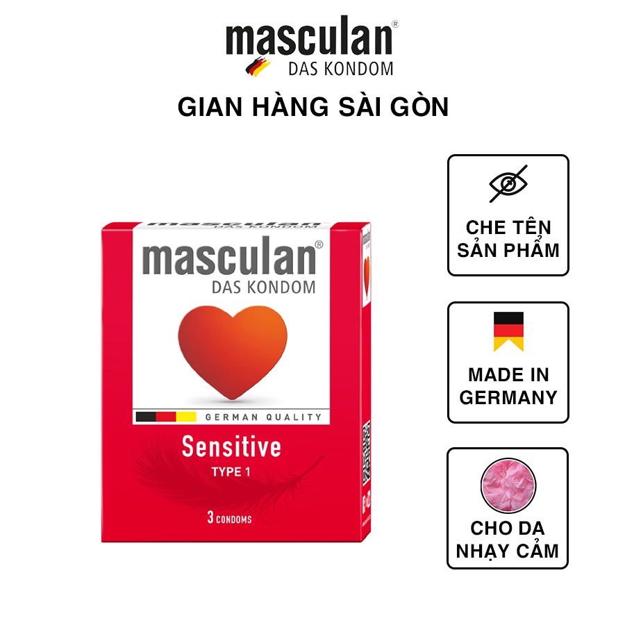 Bao cao su Masculan Sensitive - Mùi thơm độc quyền - Nhiều gel bôi trơn ...