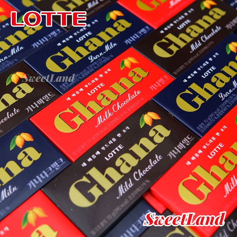 Socola Hàn Quốc Lotte Ghana thanh 70g | Shopee Việt Nam