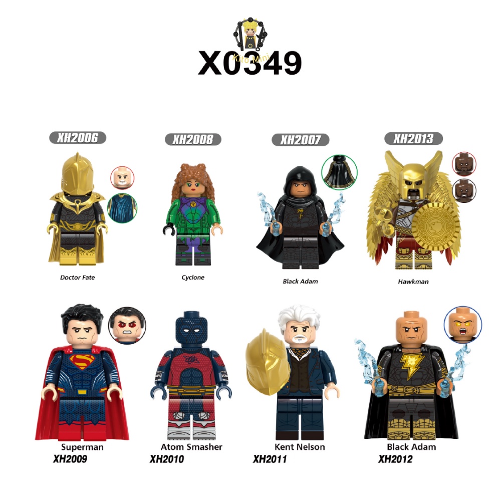 Minifigures Lắp Ráp Black Adam Hawkman Phim Siêu Anh Hùng DC X0349 ...
