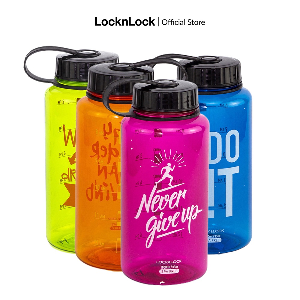 Bình nước thể thao 1L Lock&Lock nhựa Tritan, không BPA - 4 màu ABF610 | Shopee Việt Nam