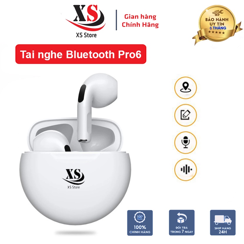 Tai Nghe Bluetooth XS Store Pro 6 - Cảm Biến, Đổi Tên, Thiết Kế Nhỏ Gọn ...