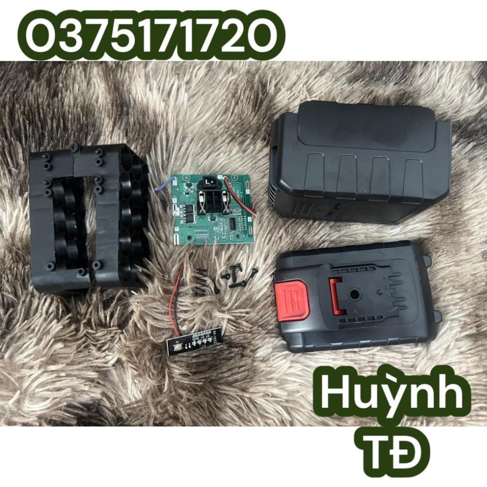 Vỏ mạch pin Voto China 18V - 21V 5S - 3P có led báo pin, jack đứng ...