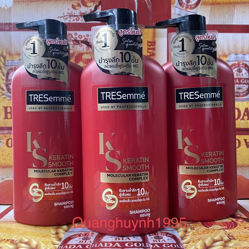 Dầu gội TRESEMME thái lan Keratin Smooth 380ml (màu đỏ) | Shopee Việt Nam