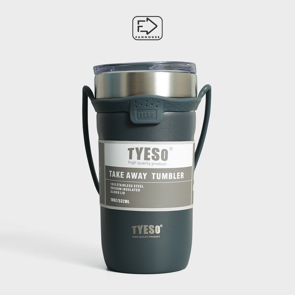 Ly giữ nhiệt cao cấp Tyeso Tumbler Fan House dung tích 550ml & 710ml, chất liệu inox 304, khắc ...