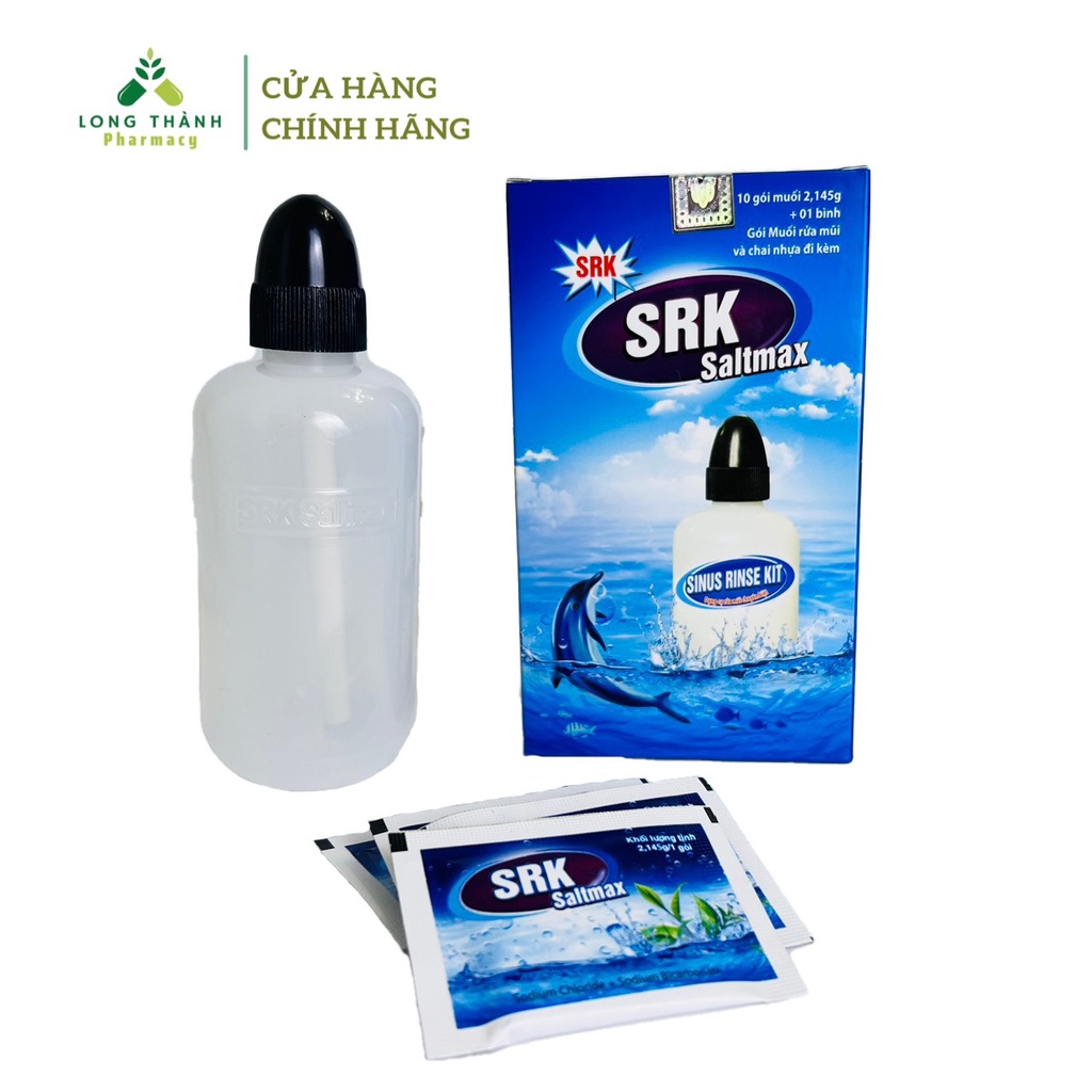 Bình rửa mũi SRK Saltmax ( Bình 240ml kèm 10 gói muối ) | Shopee Việt Nam
