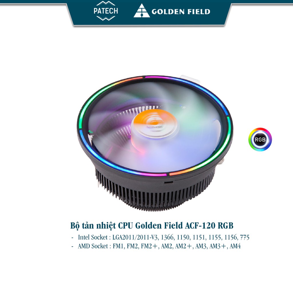 Bộ tản nhiệt CPU Golden Field ACF-120 RGB - Hàng chính hãng | Shopee ...