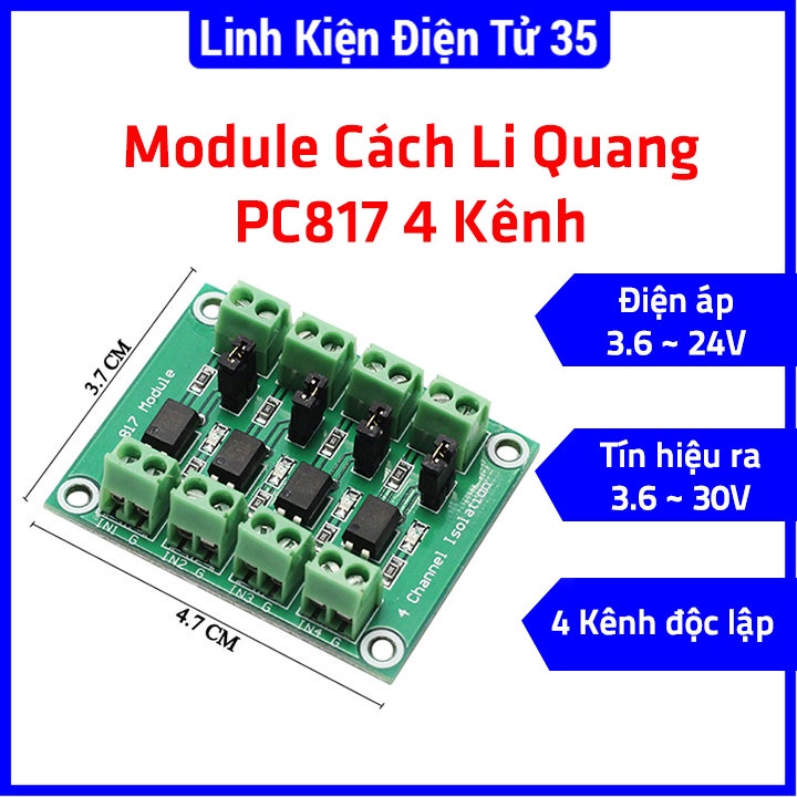 Sản phẩm linh kiện module cách li quang PC817 4 kênh, chất lượng giá tốt | Shopee Việt Nam