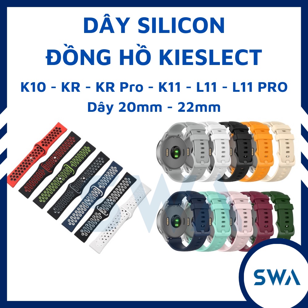 Dây cao su đồng hồ Kieslect K10 KR KRPro K11 L11 L11Pro Haylou Imilab W11 W12 KW66 silicon cao ...