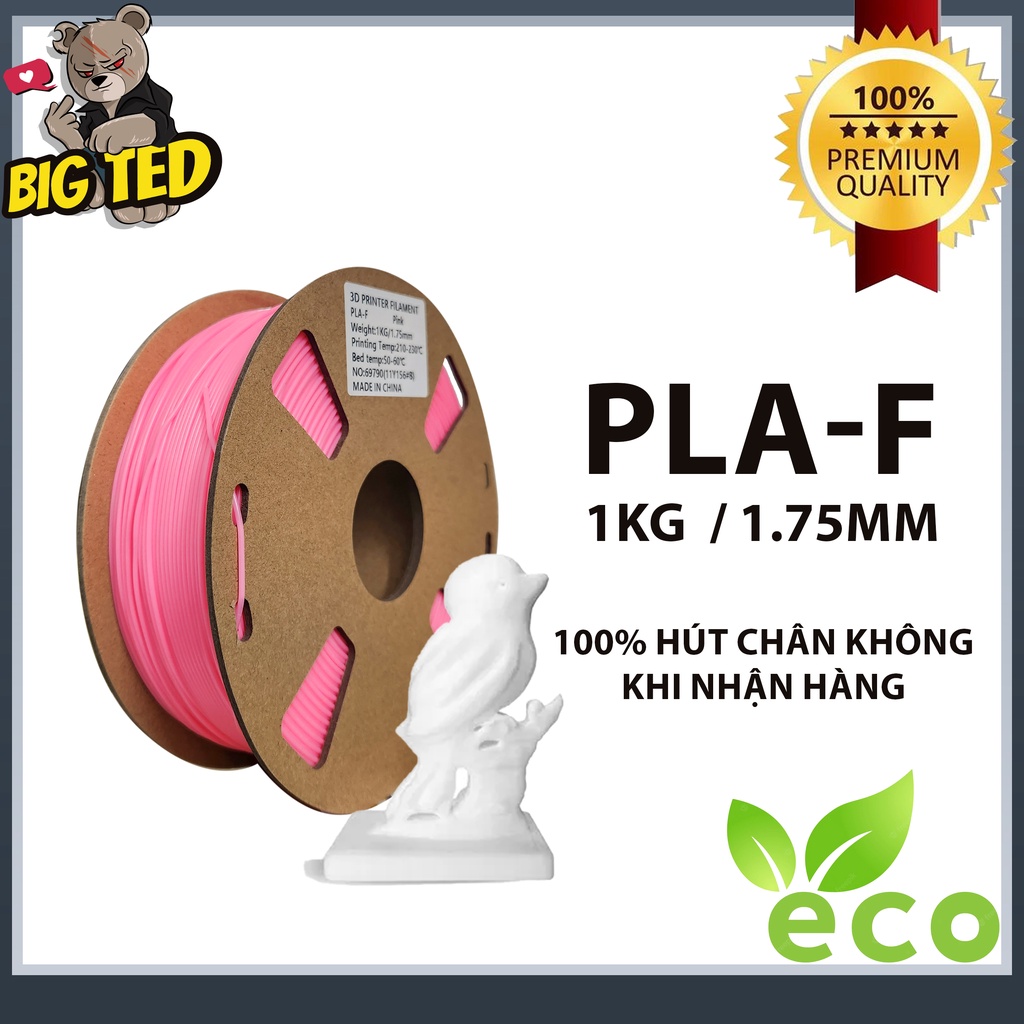 PLA-F, Nhựa in 3D BING3D PLA-F 1KG LÕI BÌA CỨNG, vật liệu in chính hãng ...