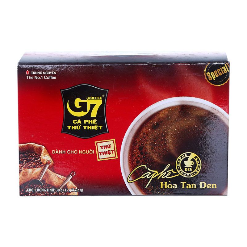 Cà Phê Hòa Tan Đen Trung Nguyên G7 Hộp 30G (2G x 15 Gói) | Shopee Việt Nam