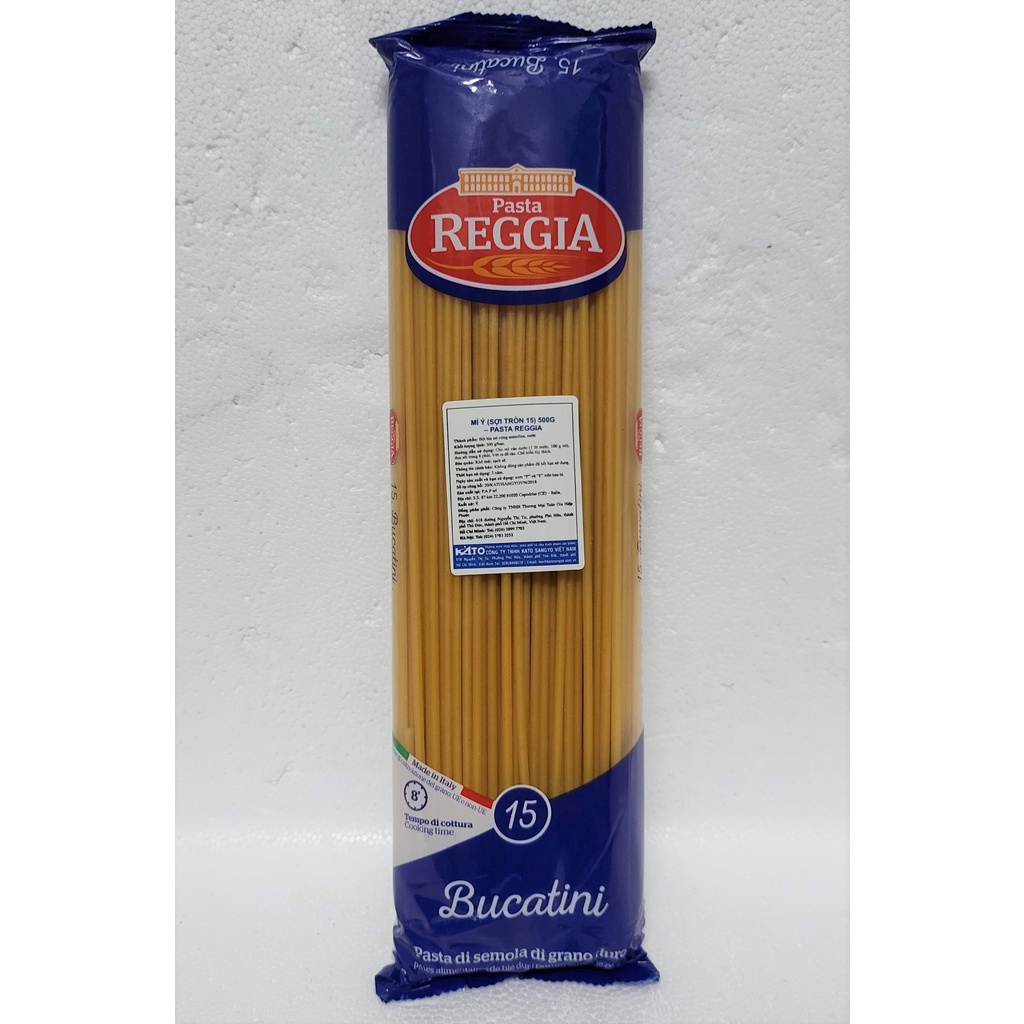 [Gói 500g – SỐ 15] MÌ Ý SỢI TRÒN (lõi rỗng) [Italia] REGGIA No 15 ...