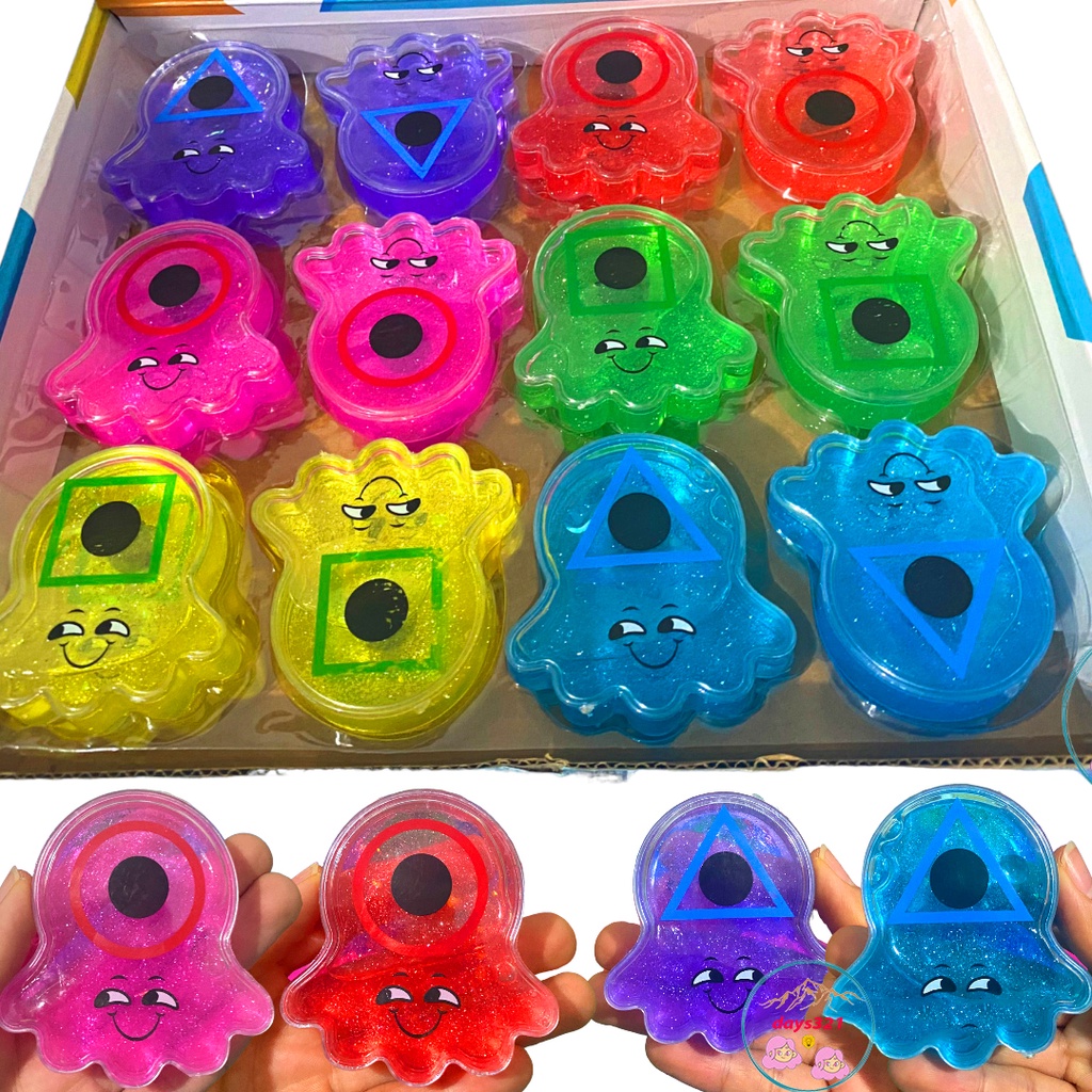 Slime TRÒ CHƠI CON MỰC SQUID GAME tam giác tròn vuông 11 màu cực đẹp Đồ ...
