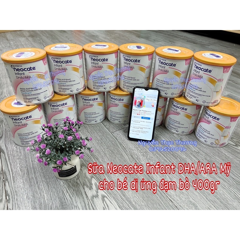 Sữa Neocate Infant DHA/ARA Mỹ cho bé dị ứng đạm sữa bò và bất dung nạp Lactose 400g | Shopee ...