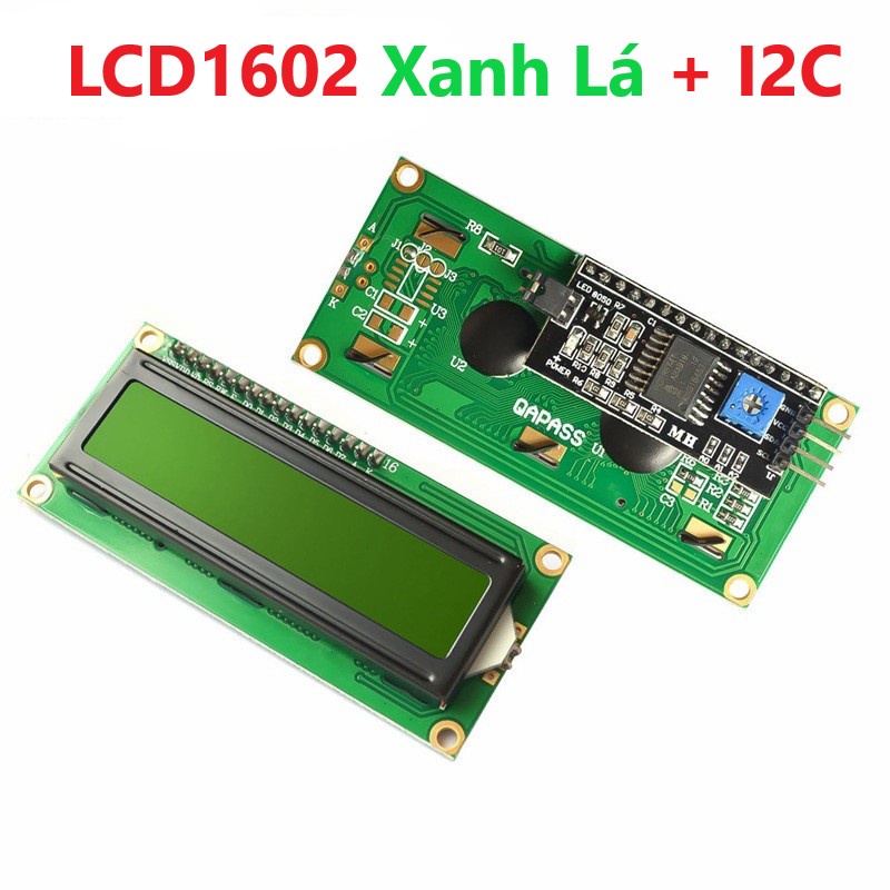 Màn hình LCD 1602 2004 5V xanh lá/xanh dương Có Đèn Nền - Kèm I2C ...