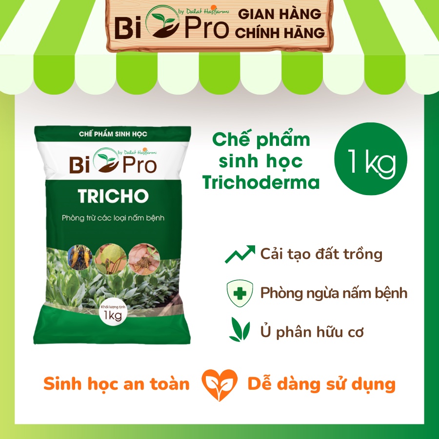 Chế phẩm sinh học nấm đối kháng Trichoderma 1kg phòng ngừa nấm bệnh, ủ ...