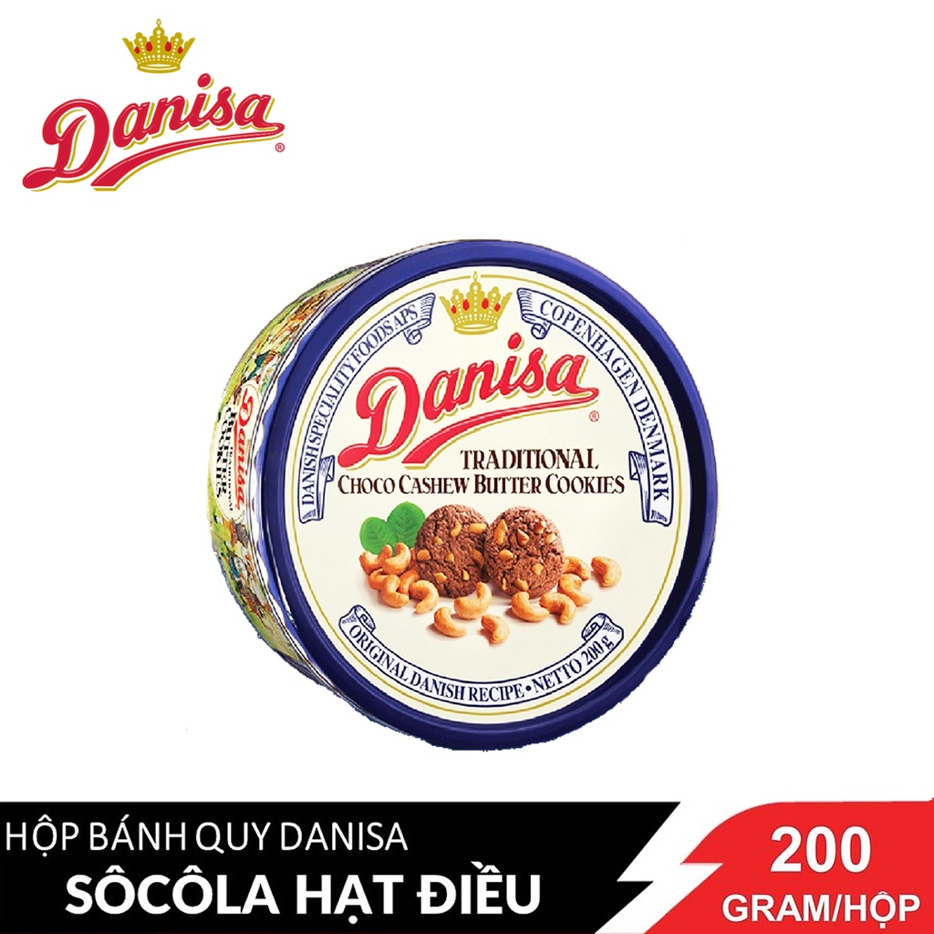 BÁNH QUY BƠ SOCOLA HẠT ĐIỀU CHOCO CASHEW DANISA 200 GRAM | Shopee Việt Nam