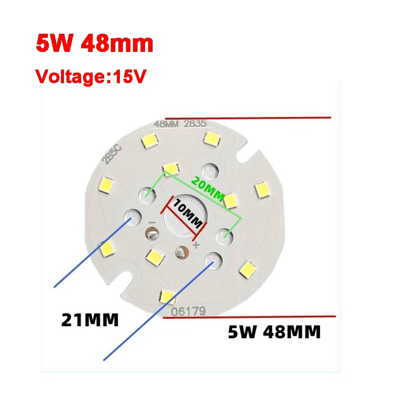 Set 2 Chip Đèn Led Tròn 2835 SMD 3W - 50W 32mm-113mm | Shopee Việt Nam